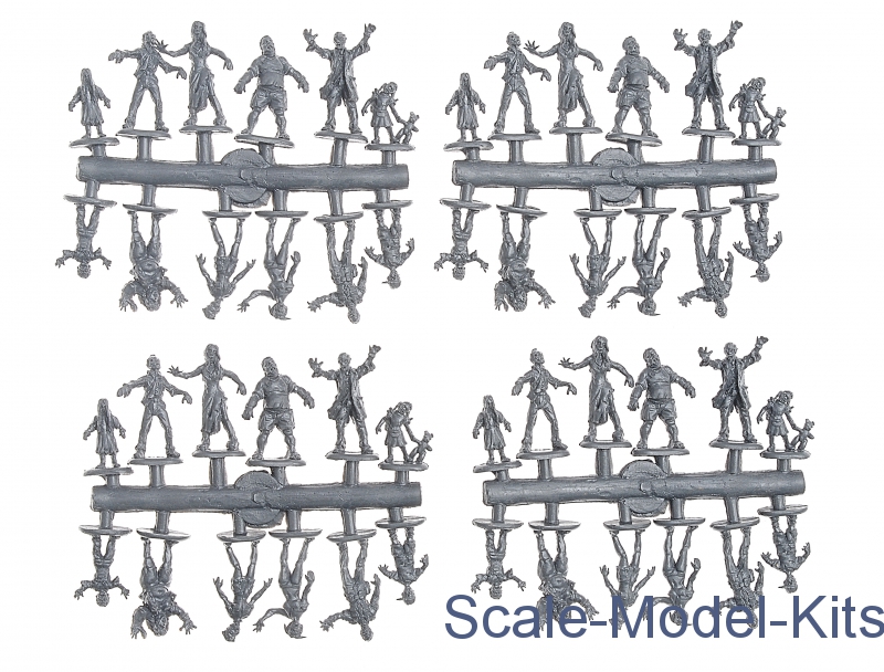 Zombies, set 1-Alliance plastic scale model kit in 1:72 scale (alliance ...