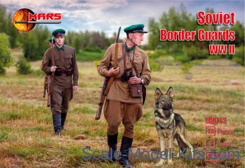 Soviet Border Guards WWII-Mars Figures plastic scale model kit in 1:32 ...